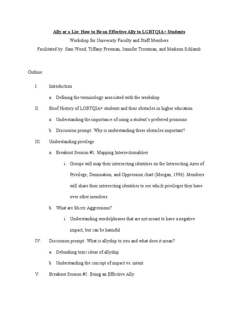 Ddle Outline | PDF | Lgbt | LGBTQIA+ Studies