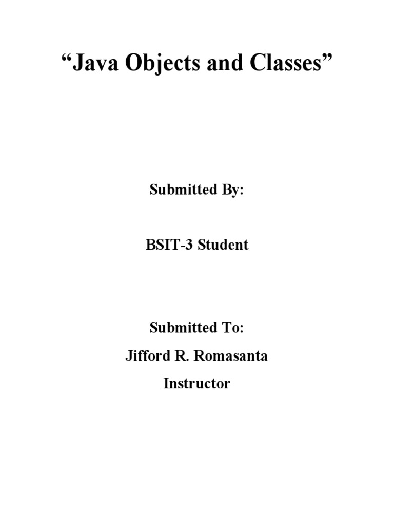 Java-Objects-and-Classe-xian 2 | PDF | Constructor (Object Oriented ...