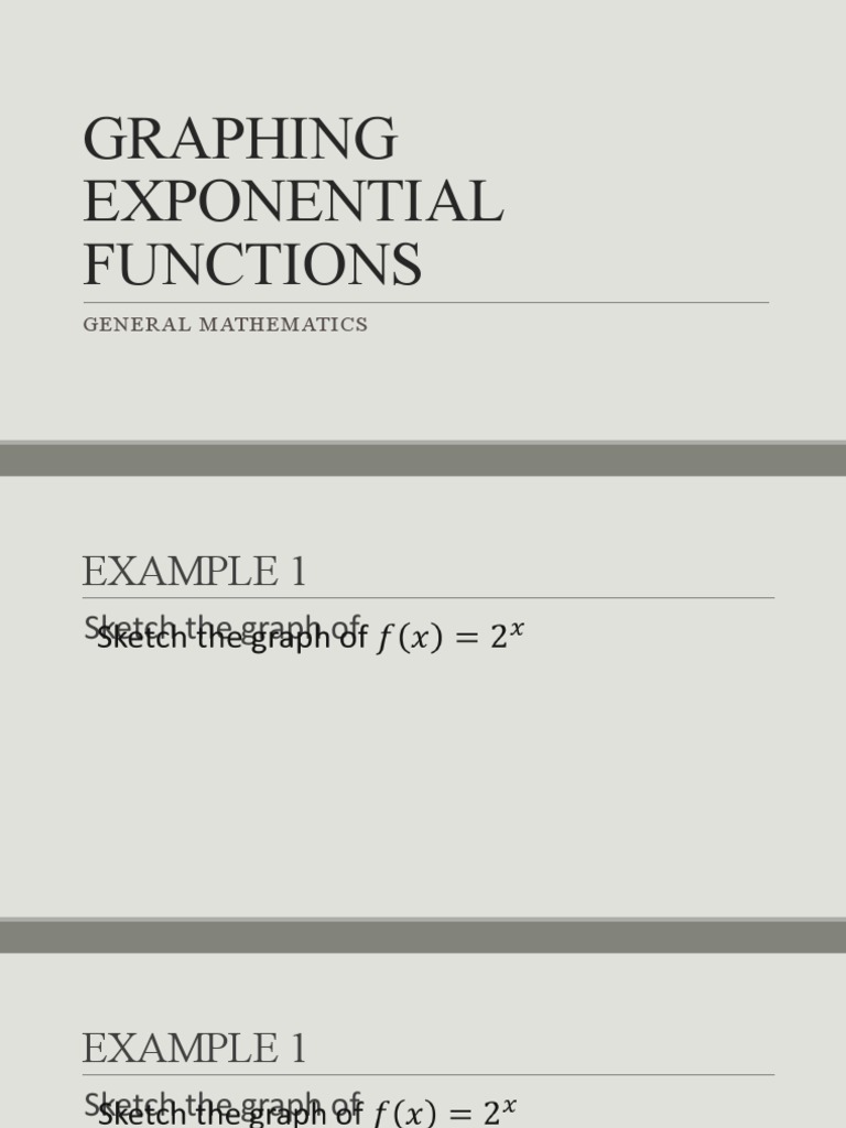 Graphing Exponential Functions: General Mathematics | PDF | Exponential ...