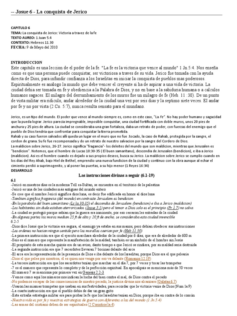 Conquista de Jericó: Fe y Victoria | PDF | Arca de la Alianza | Joshua