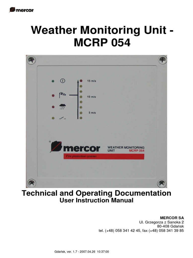 Weather Unit User Guide | PDF | Power Supply | Switch