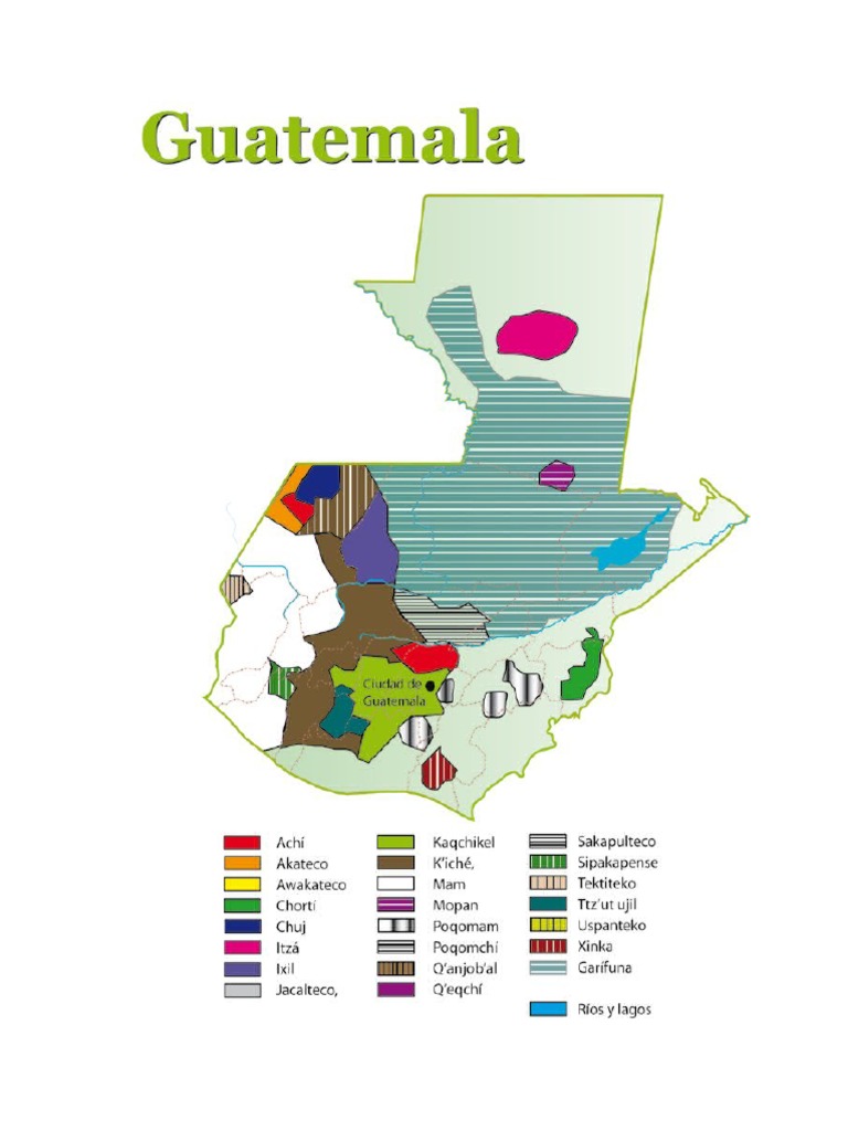Idiomas de Guatemala Mapa | PDF