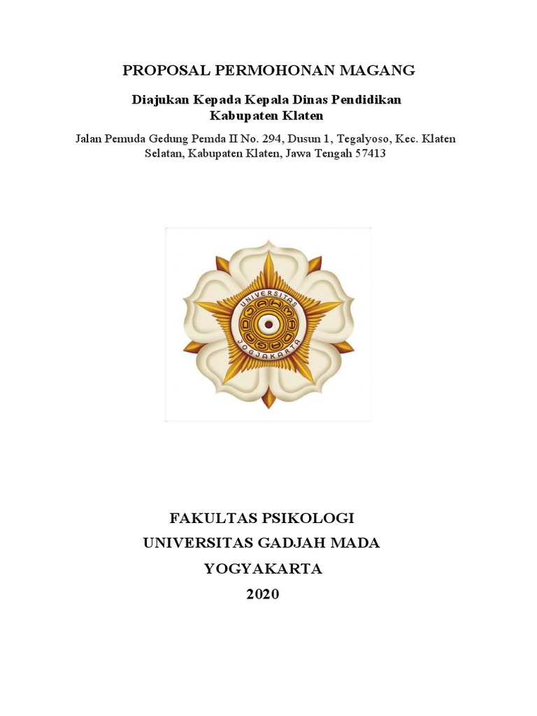 PROPOSAL MAGANG - Docx-1 | PDF