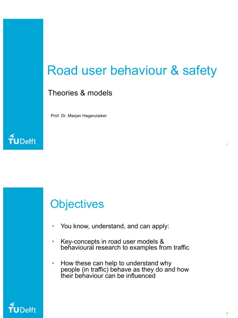 Road User Behavior & Safety Models | PDF | Situation Awareness | Perception
