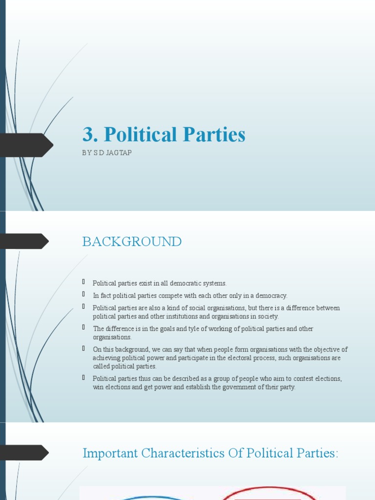 Characteristics of Political Parties | PDF | Ideologies | Democracy