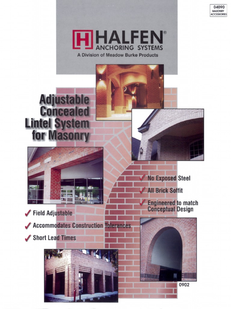 Halfen Adjust Conceal Lintel Sys | PDF