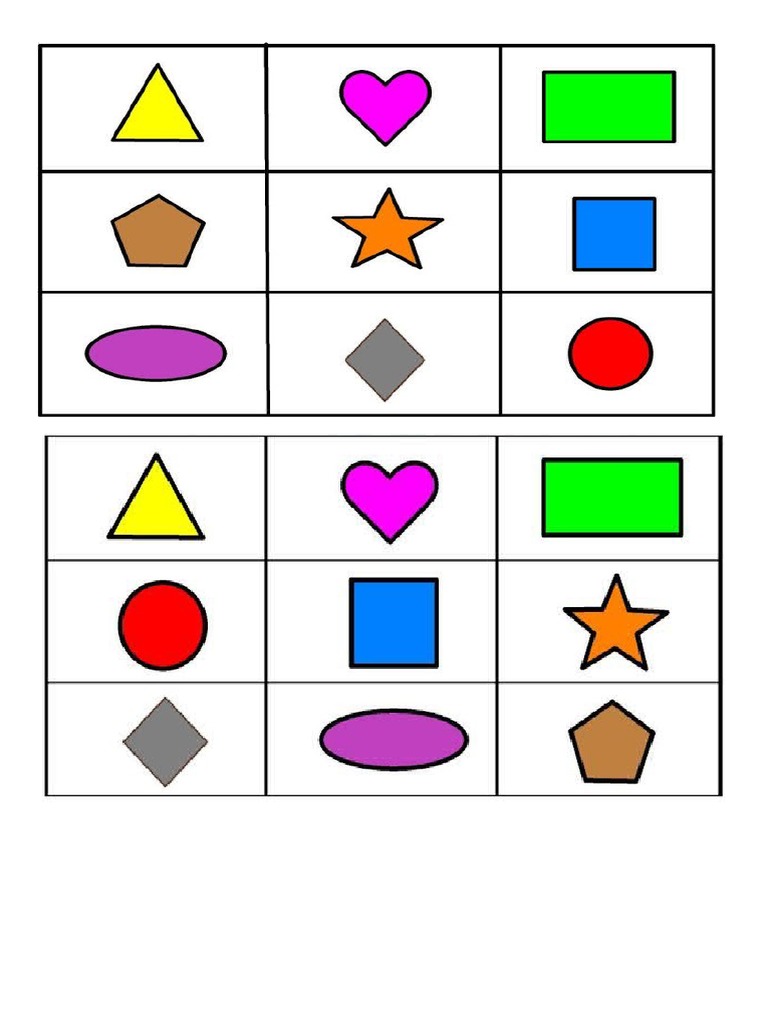 Bingo de Figuras Geometricas | PDF
