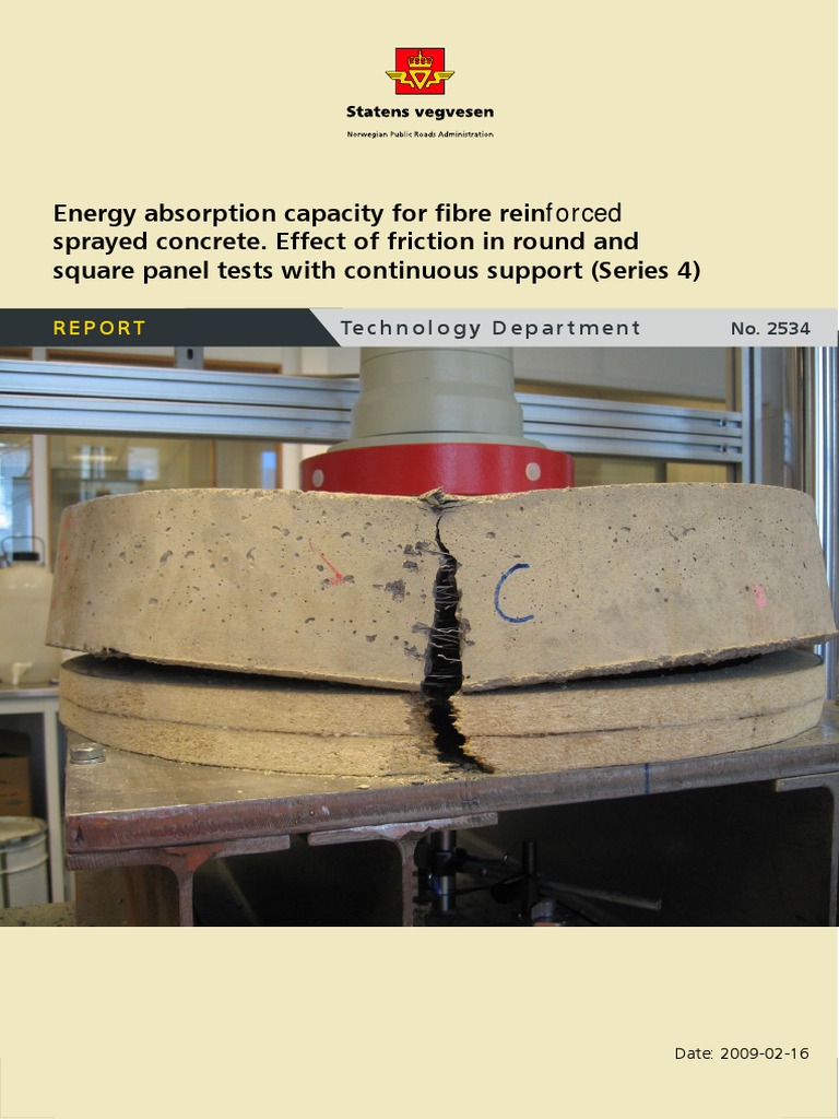 Energy Absorption Capacity For Fibre Reinforced Sprayed Concrete ...