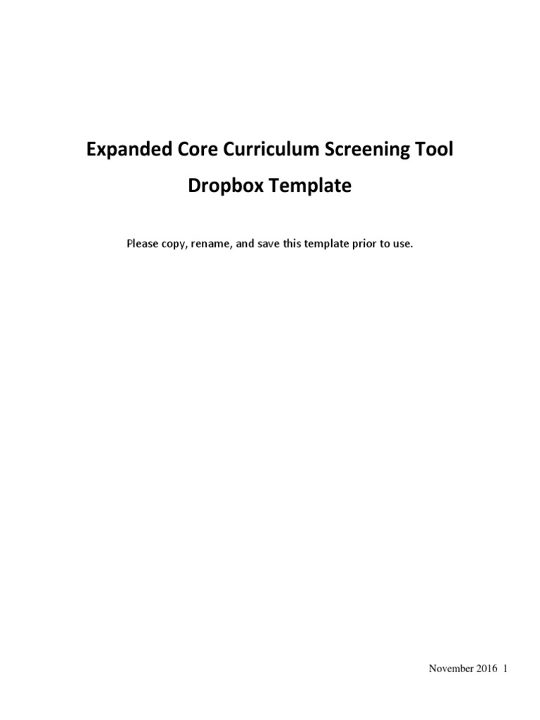 ECC Screening Tool Template | PDF | Individualized Education Program ...
