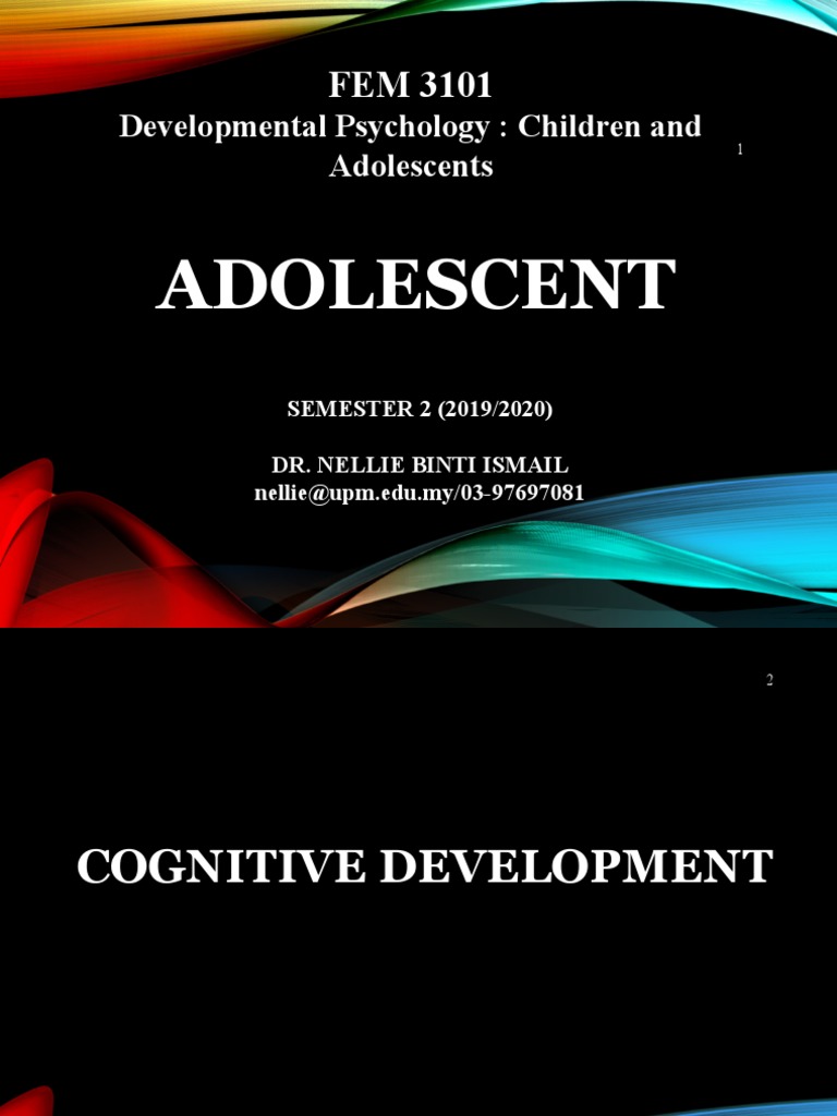 Notes - Week 11 - Adolescent-Cognitive Development-New | PDF ...