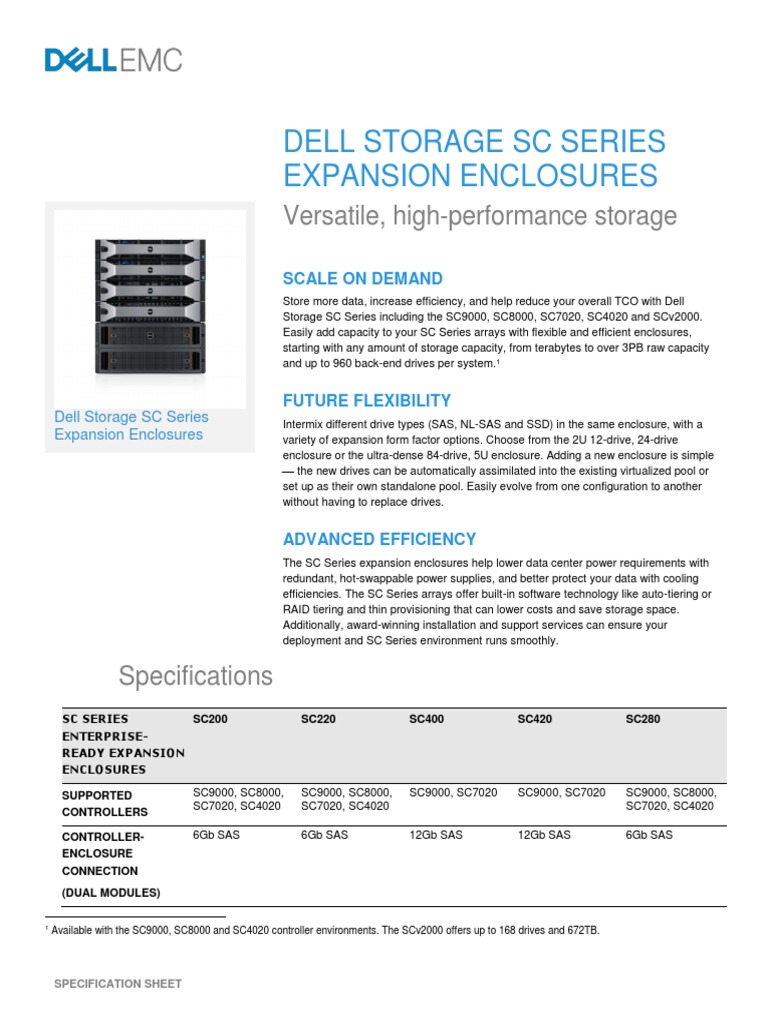 Dell Storage SC Series Expansion Enclosures: Versatile, High ...