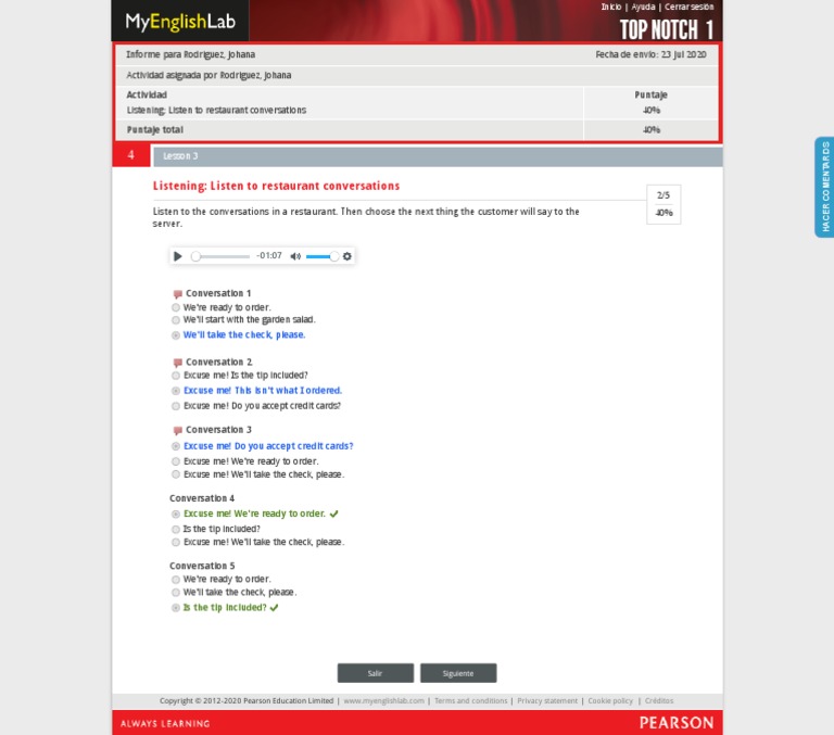 Listening - Listen To Restaurant Conversations - Modo - Informe - Unit ...