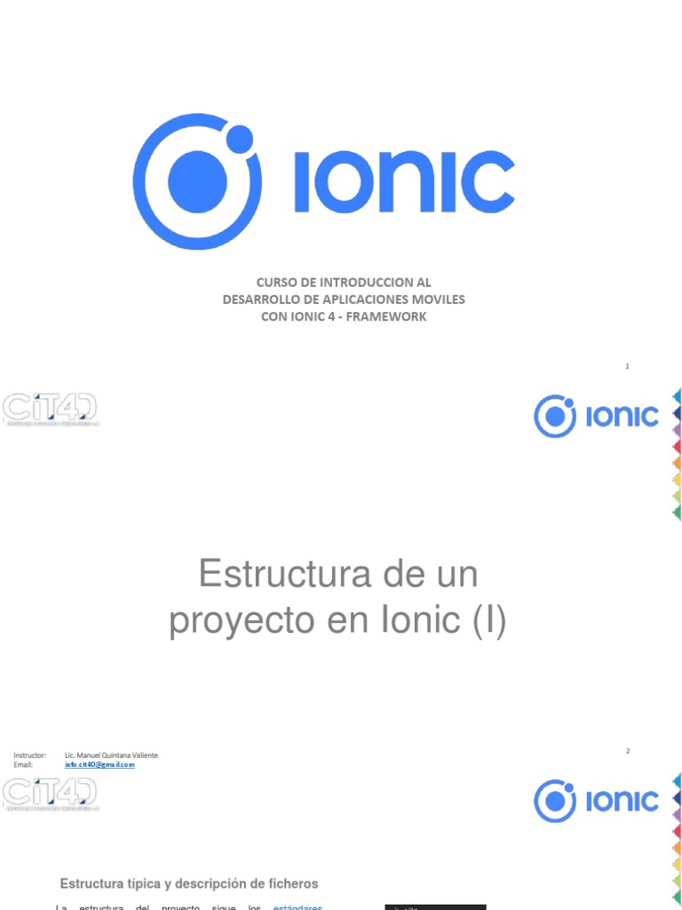 01 - Estructura de Un Proyecto en Ionic (I) | PDF | Archivo de computadora | Aplicación movil