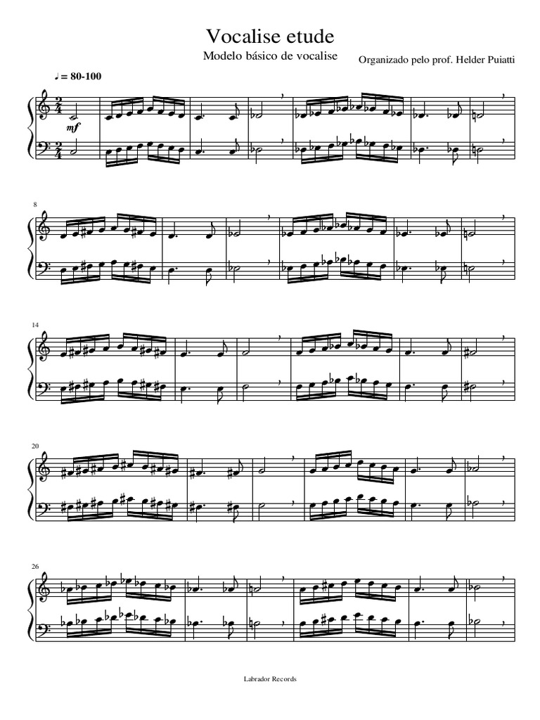 Vocalise Etude | PDF