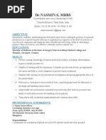 MBBS Doctor CV Format and Sample | PDF | Medical School | Health Care