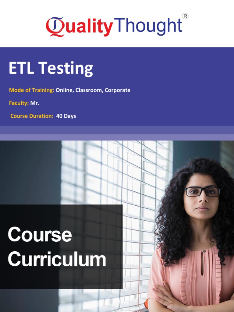 ETL Testing Training Course Overview | PDF | Data Warehouse | Data ...