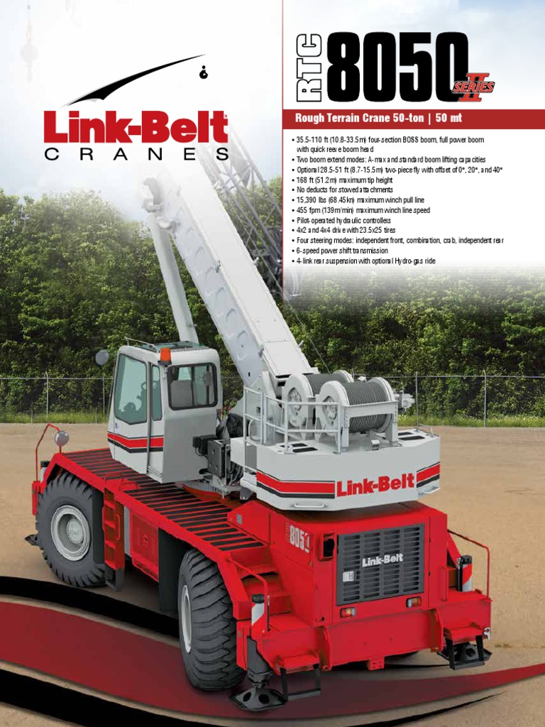 Catalogo Grua Link Belt RTC 8050 | PDF | Truck | Steering