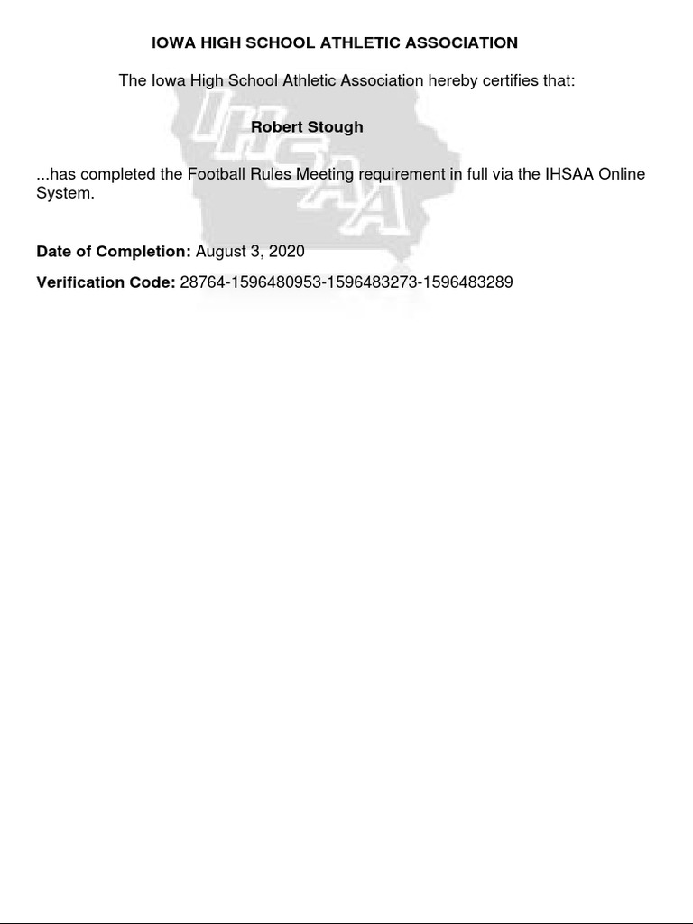 20-21 IHSAA Football Rules | PDF