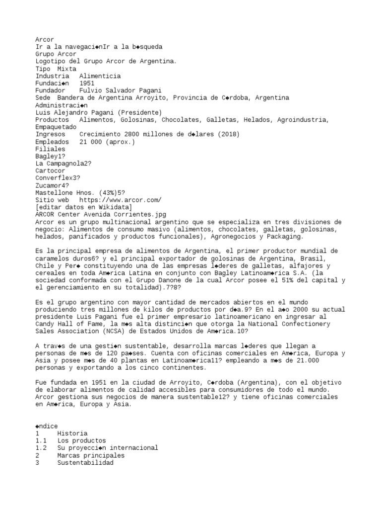 Arcor | PDF | Confitería | Alimentos