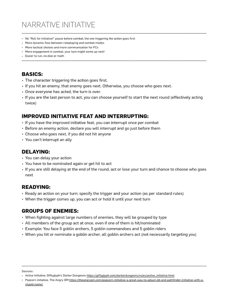 Narrative Initiative: Basics | PDF | Sports & Recreation | Games ...