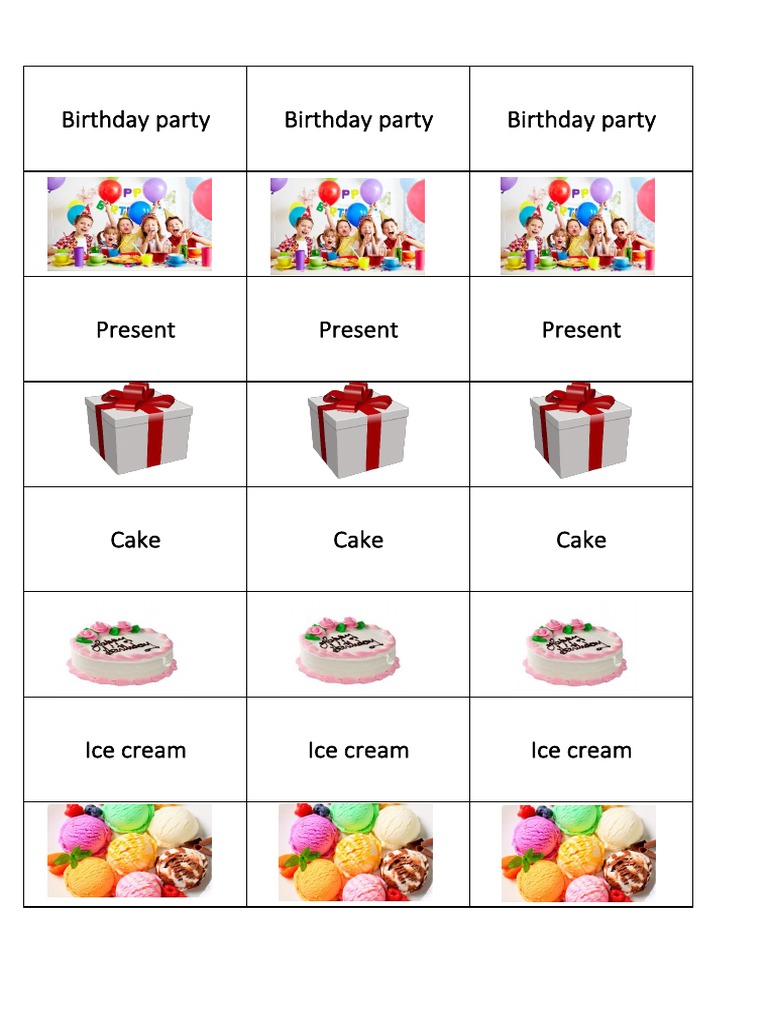 2º Birthday Memory Game | PDF