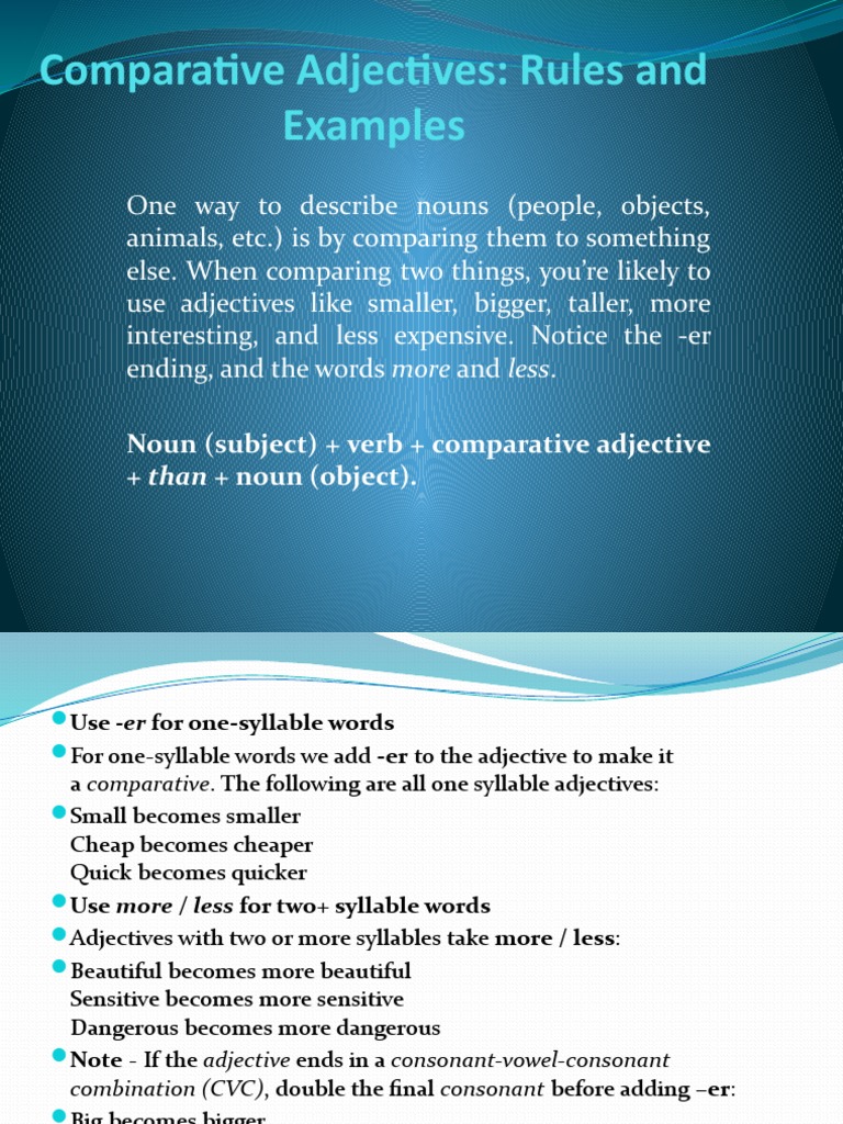 Comparative Ans Superlative Adjectives | PDF | Adjective | Semantics