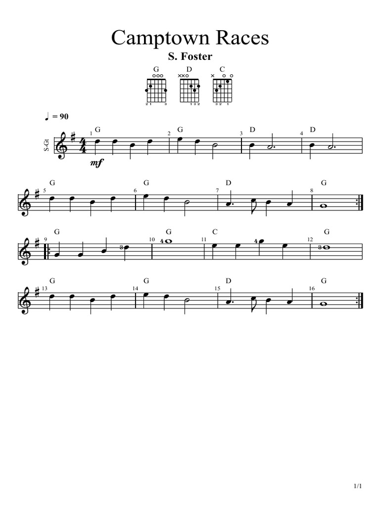 Camptown Races Pent | PDF