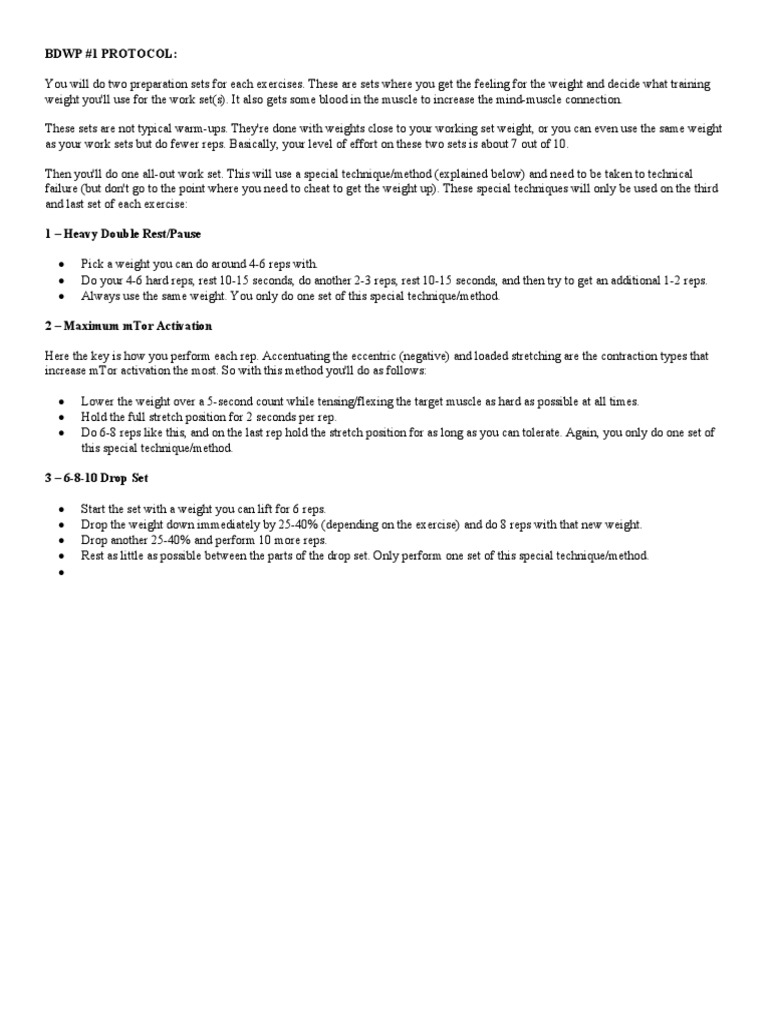 Best Damn Workout Protocol | PDF | Aerobic Exercise | Dieting