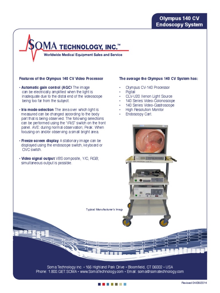 Olympus 140 CV Endoscopy System Overview | PDF | Video | Computer Monitor