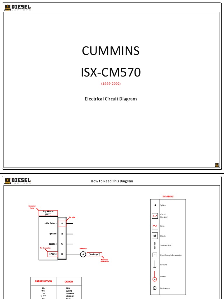 ISX-CM570 Wiring Diagram Overview | PDF | Clutch | Coolant