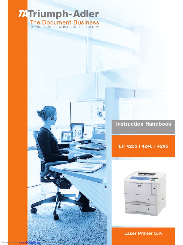 Instruction Handbook: Laser Printer B/W | PDF | Typefaces ...