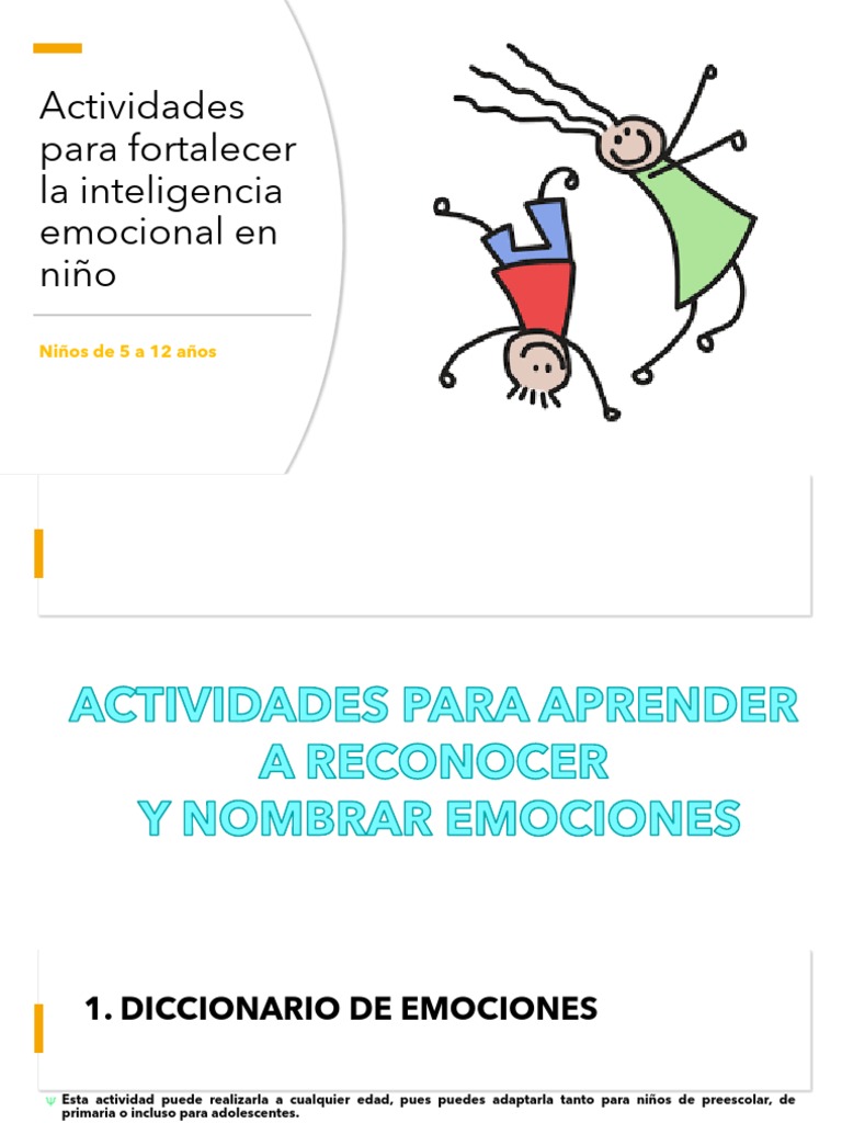Actividades para Fortalecer La Inteligencia Emocional en Niño | PDF ...
