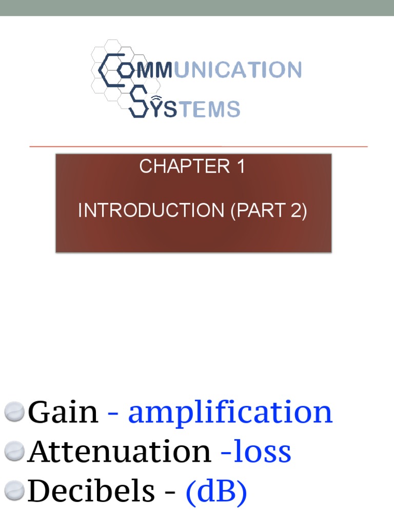 Chapter 1 INTRODUCTION Part2-Update - FIRUZ | PDF | Decibel | Amplifier