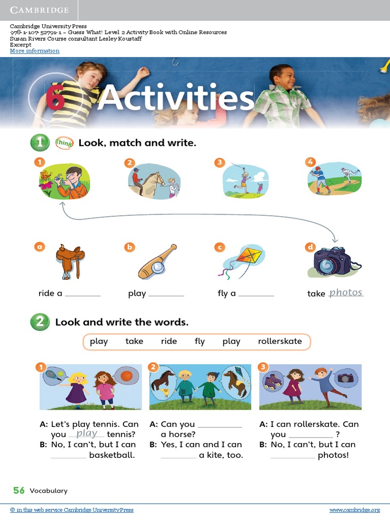 Activities: Look, Match and Write | PDF