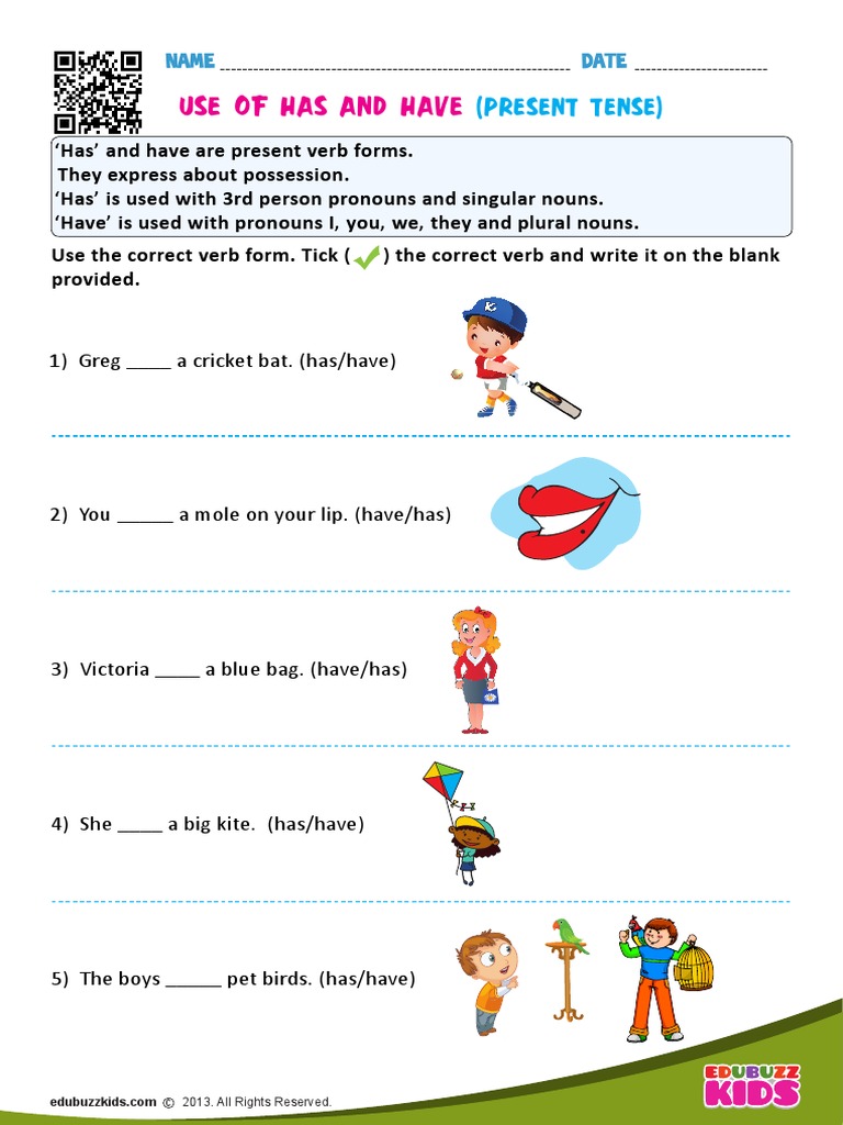 2 - Use of Has and Have and Had | PDF