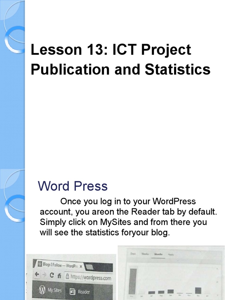 Lesson 13 - ICT Project Publication and Statistics | PDF