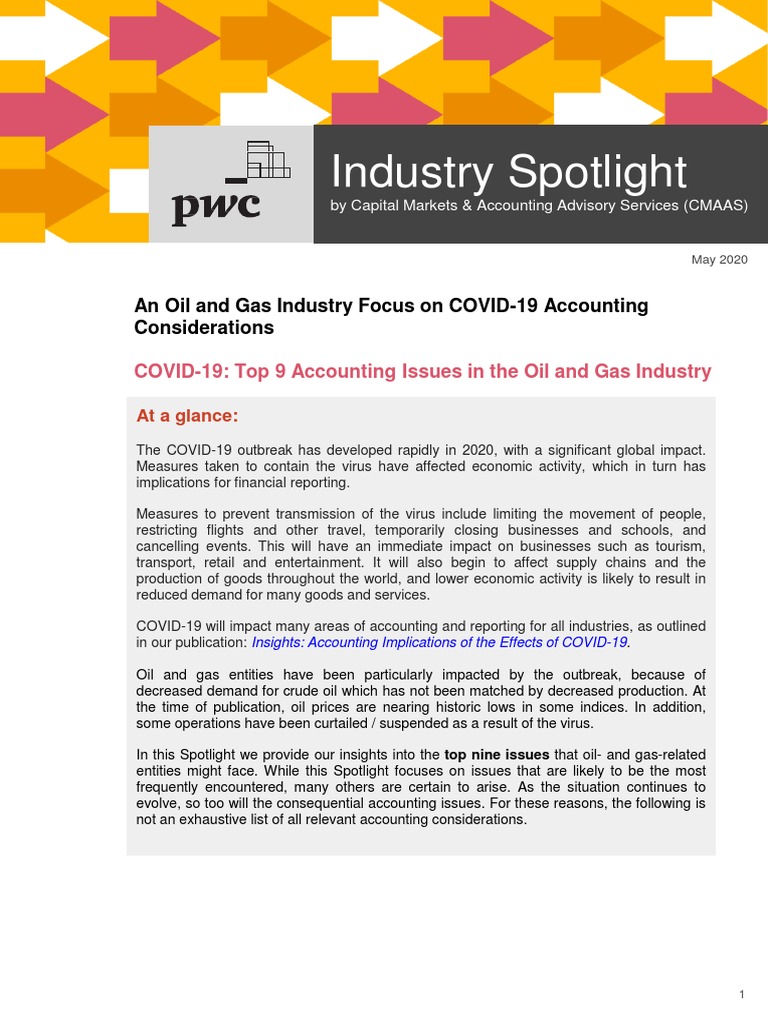 PWC PWC Industry Spotlight An Oil and Gas Industry Focus On Covid 19 ...