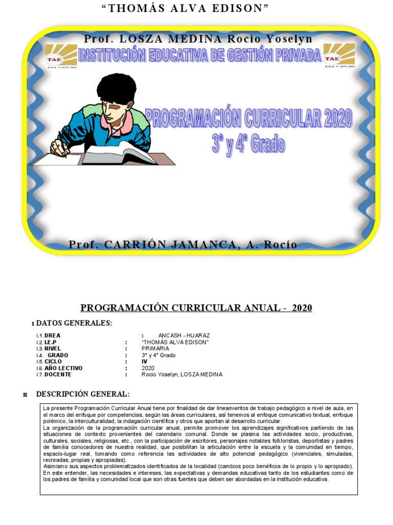 PROGRAMACI - N - Modelo | PDF | Folklore | Perú
