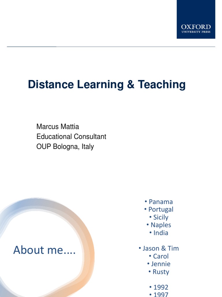 Distance Learning and Teaching Slides PDF | PDF | Distance Education ...