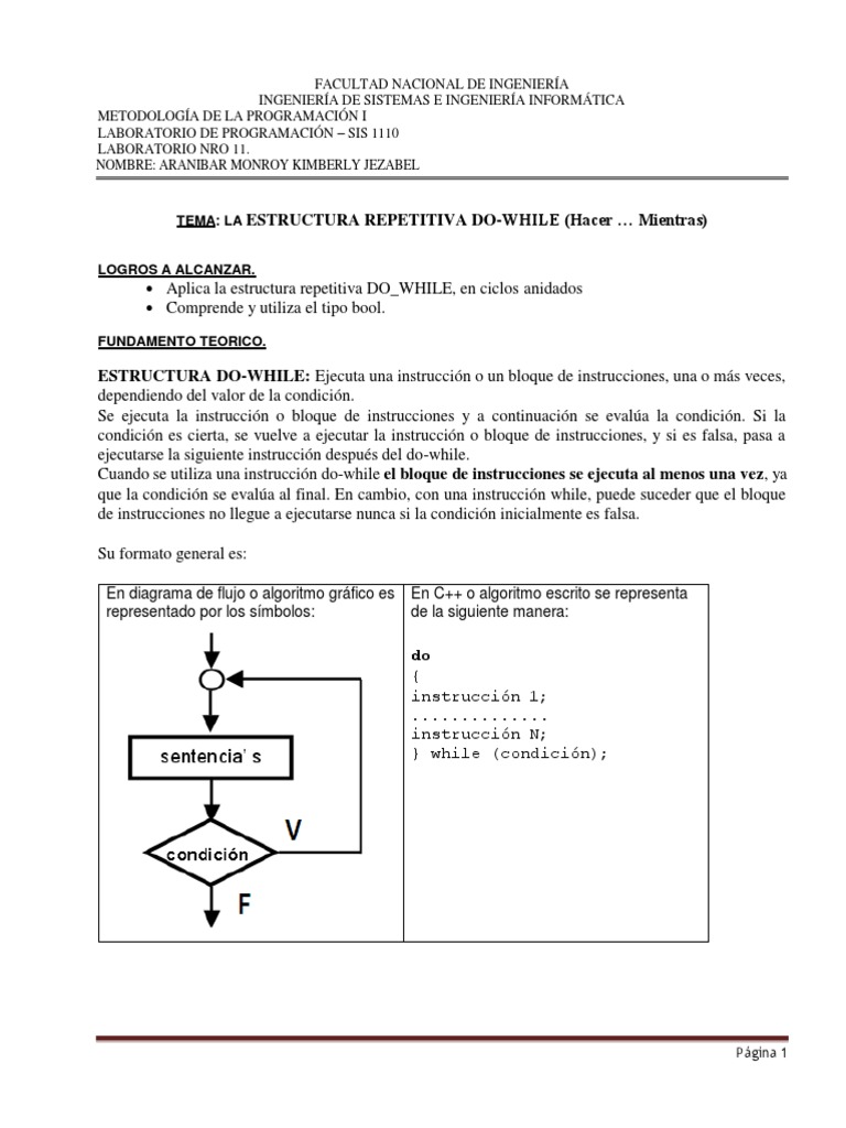 Estructura Repetitiva DO-WHILE en C++ | PDF | C ++ | Programación de ...