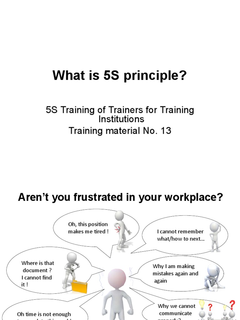 What Is 5S Principle?: 5S Training of Trainers For Training ...
