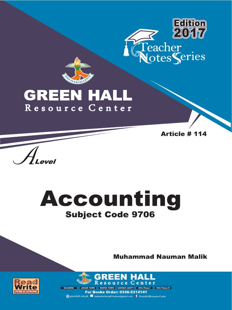 A Levels Accounting Notes PDF | PDF | Depreciation | Goodwill (Accounting)