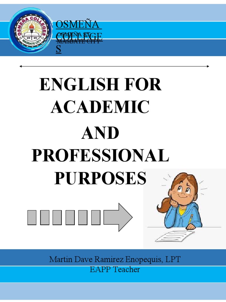 English For Academic and Professional Purposes Chapter 1-3 Module | PDF