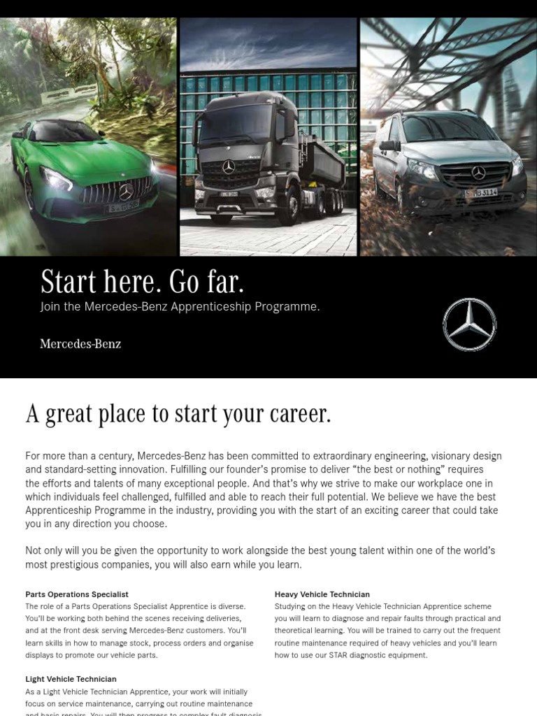 Mercedes Apprenticeship Programme Start Your Career | PDF ...