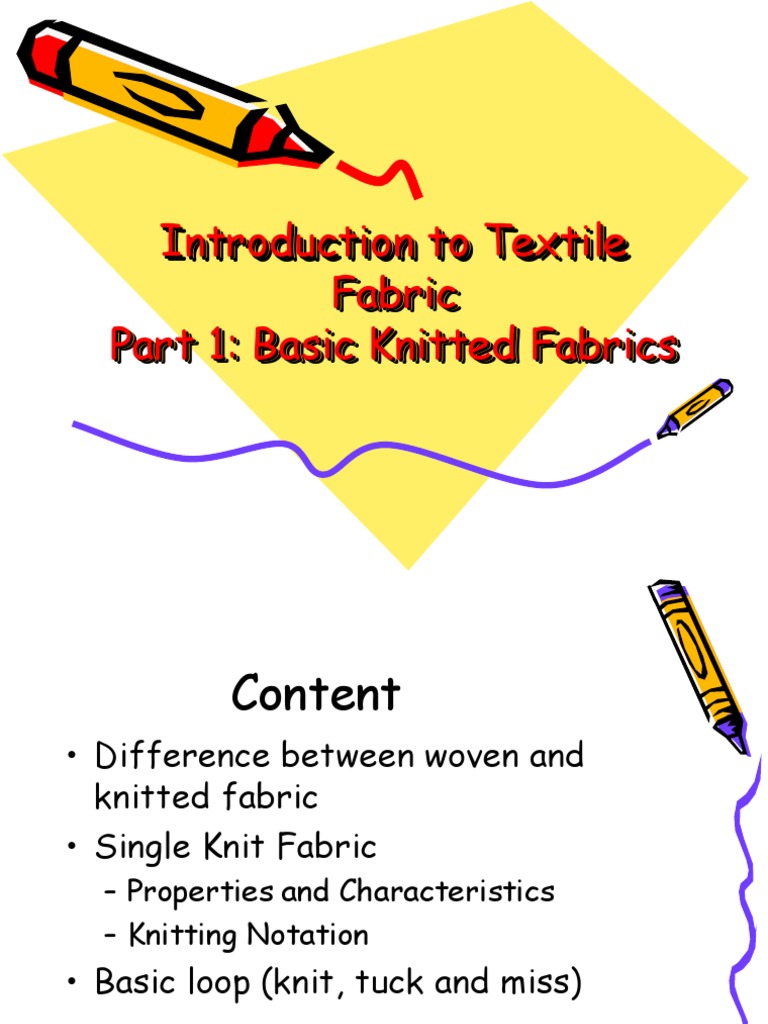 Introduction To Textile Fabric | PDF | Knitting | Textiles