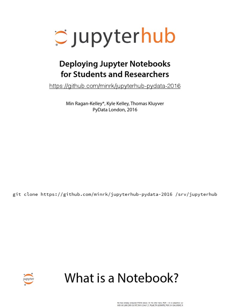 Deploying Jupyter Notebooks For Students and Researchers | PDF ...