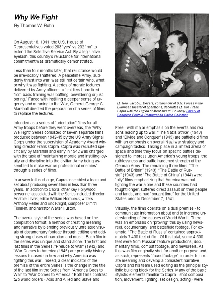 Why We Fight PDF | PDF | Military | Unrest