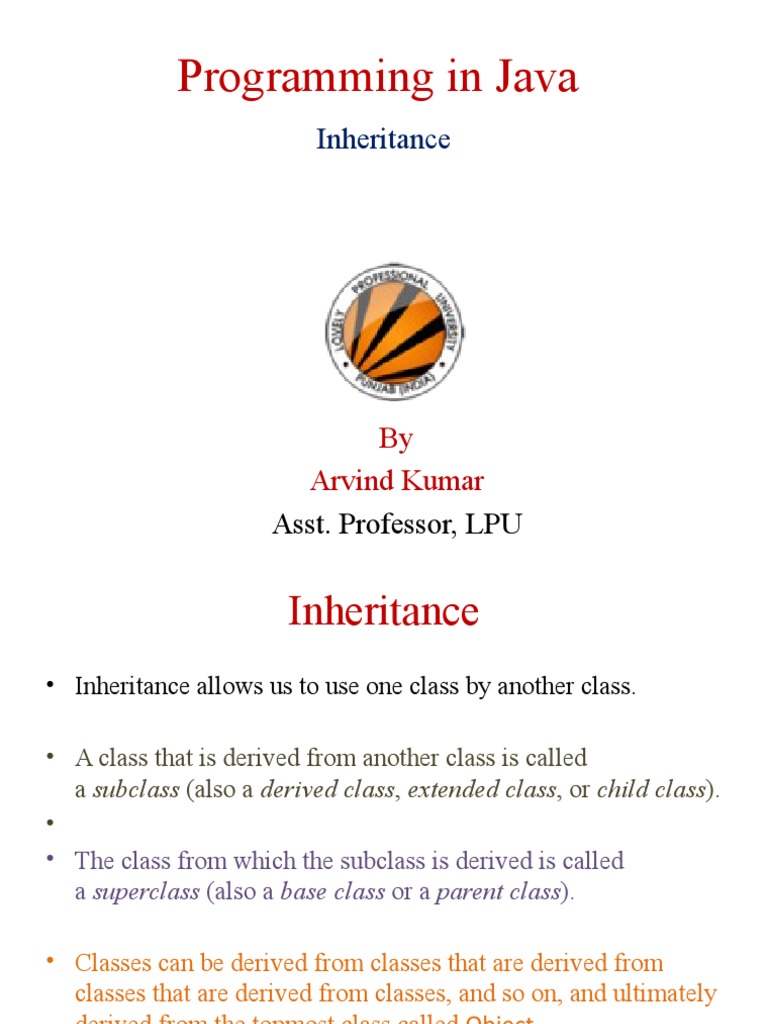 Inheritance Pdf Inheritance Object Oriented Programming Method