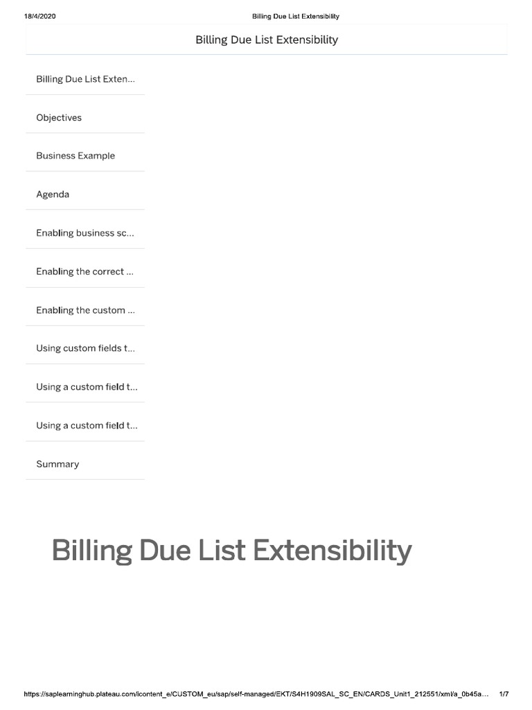15 Billing Due List Extensibility | PDF