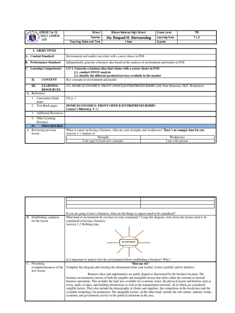 FOS Daily Log 1 | PDF | Learning | Cognition